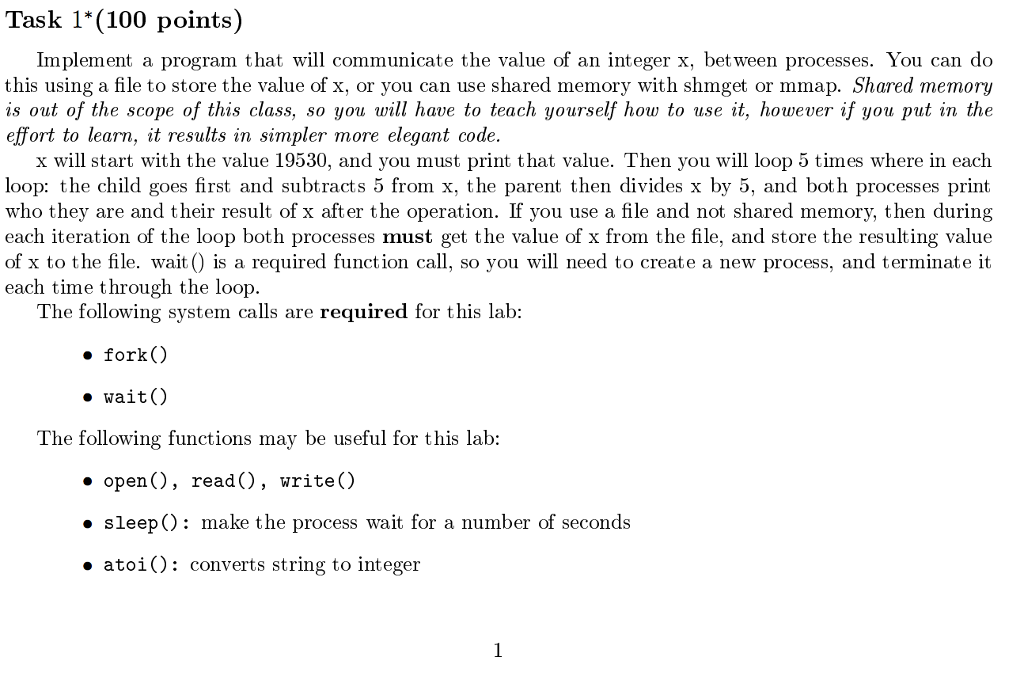 Solved Task 1*(100 points) Implement a program that wil | Chegg.com