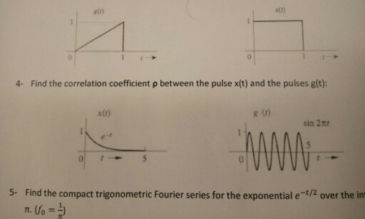 Solved Find the correlation coefficient p between the | Chegg.com