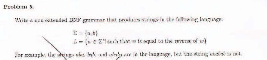 Solved BNF grammar | Chegg.com