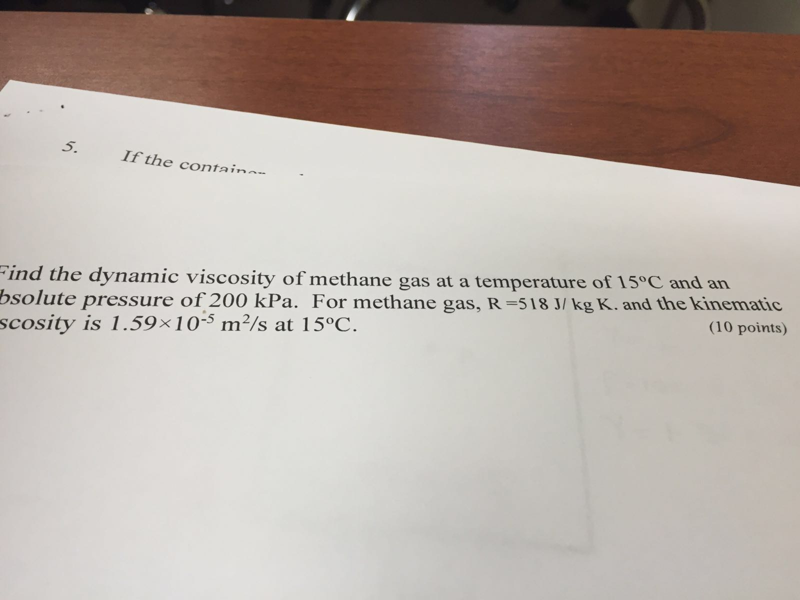 Solved Find the dynamic viscosity of methane gas at a | Chegg.com