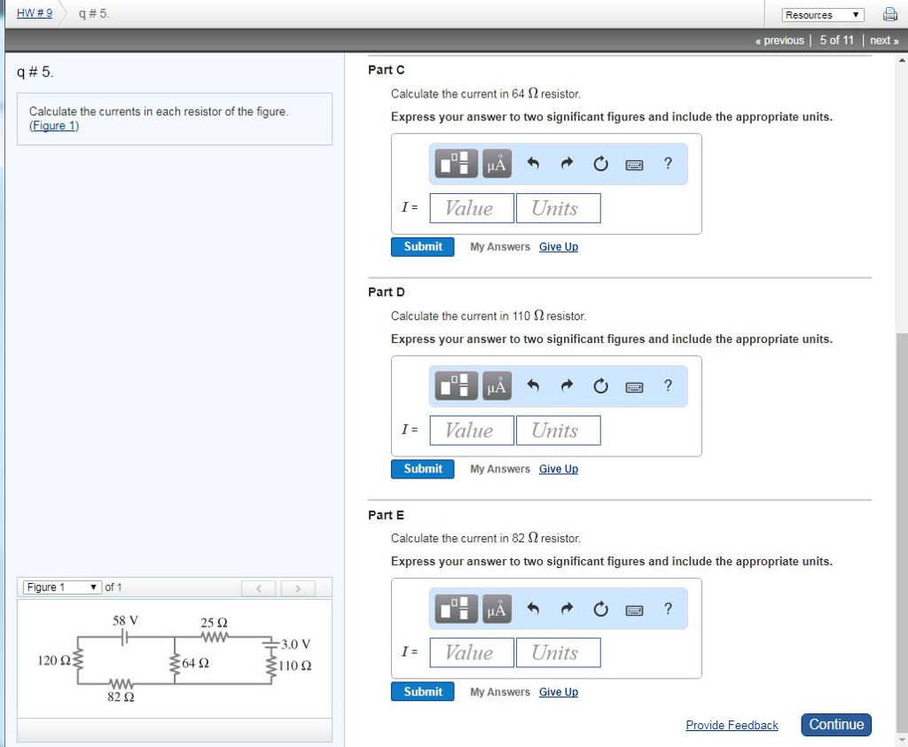 Solved Calculate The Currents In Each Resistor Of The