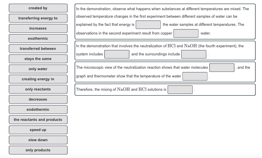 Solved created by In the demonstration, observe what happens | Chegg.com