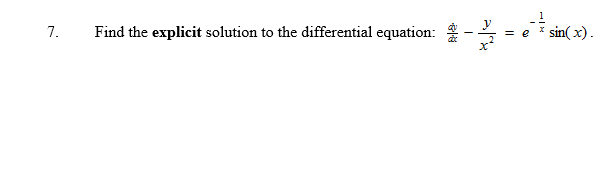 Solved Find the explicit solution to the differential | Chegg.com