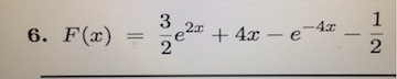 Solved Find the unique anti-derivative F of f(x) = 3e4x | Chegg.com