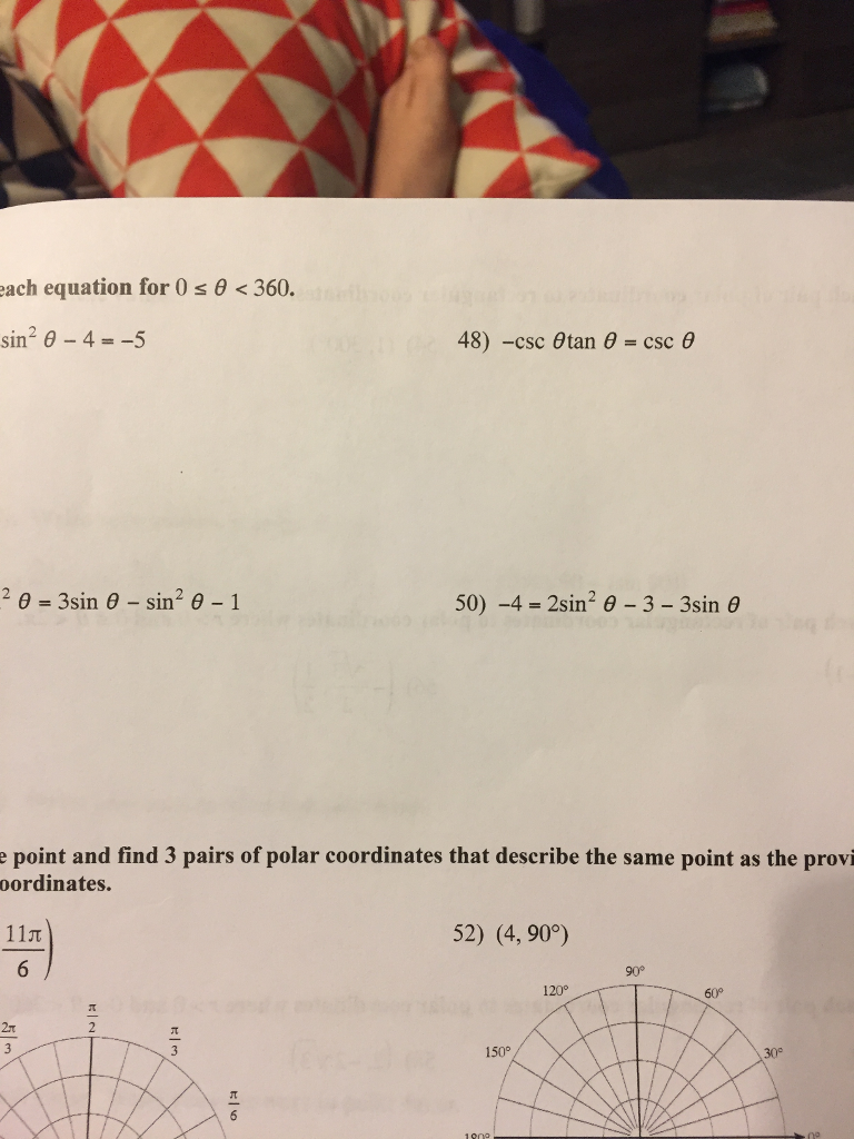 Solved ach equation for 0 θ