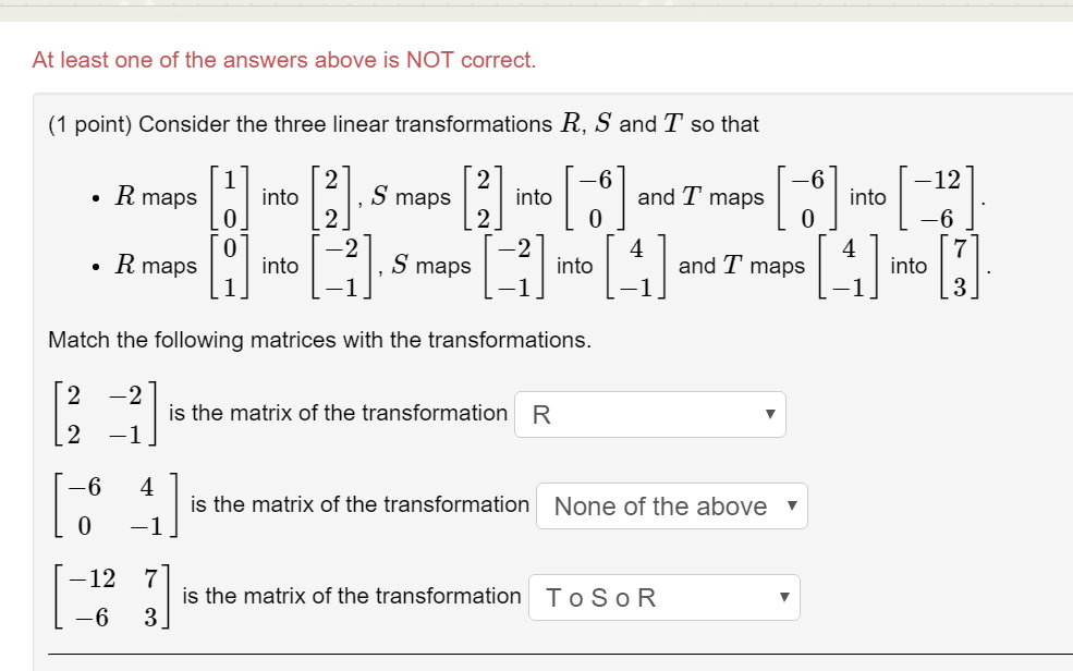 Solved Consider the three linear transformations R, S and T | Chegg.com