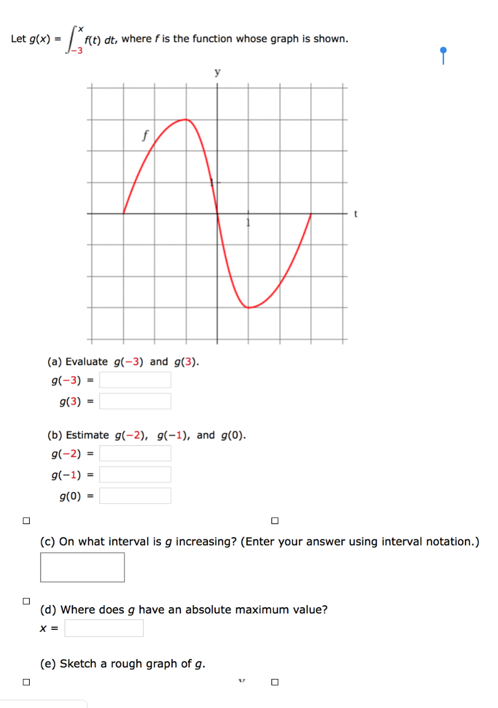 Solved Let g(x)-f(t) dt, where fis the function whose graph | Chegg.com