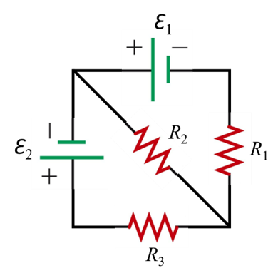 Solved: Three Resistors And Two Batteries Form A Circuit. ... | Chegg.com