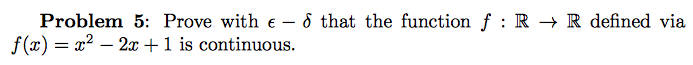 Solved Prove with - delta that the function f: R rightarrow | Chegg.com