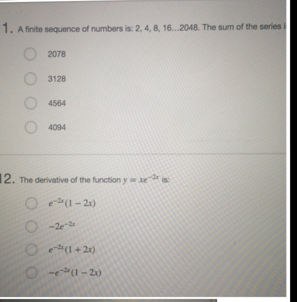 Solved A finite sequence of numbers is: 2, 4, 8, 16. . | Chegg.com