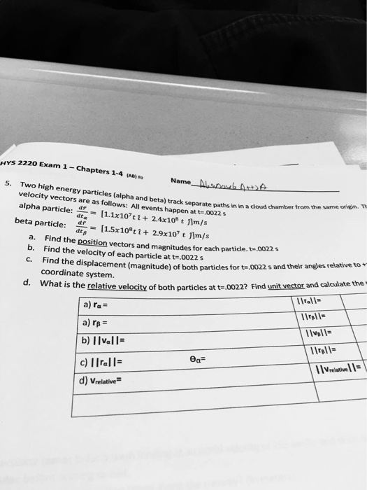 Solved Two high energy particles (alpha and beta) track | Chegg.com