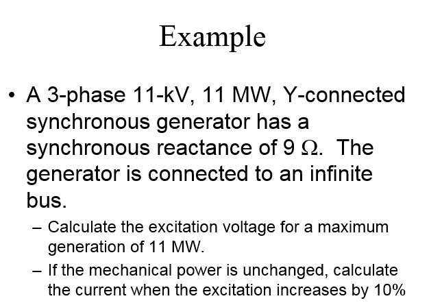 Solved A 3-phase 11-kV, 11 MW, Y-connected synchronous | Chegg.com