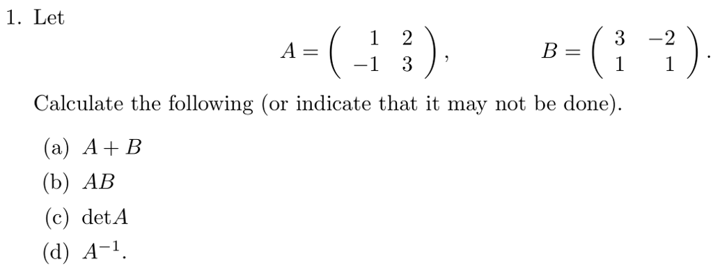 Solved 1 Let 3 2 B 1 3 Calculate The Following or Chegg solved-1-let-3-2-b-1-3-calculate-the-following-or-chegg