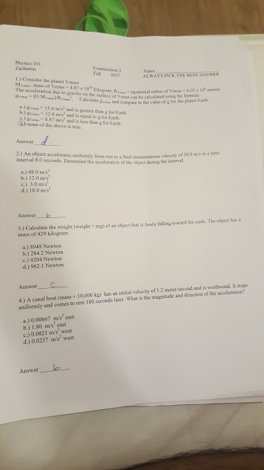 Physics Archive | November 01, 2017 | Chegg.com