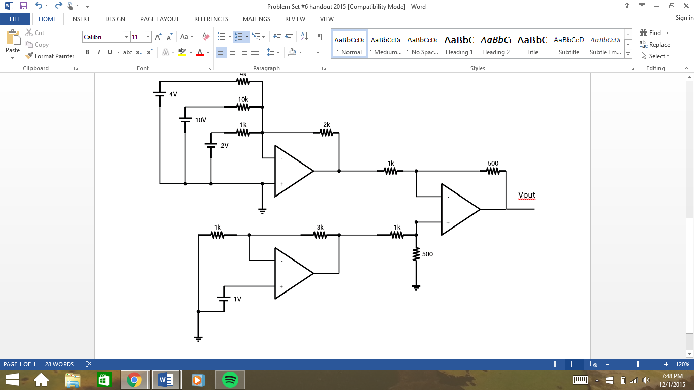 Solved Find Vout in the op-amp network belox | Chegg.com