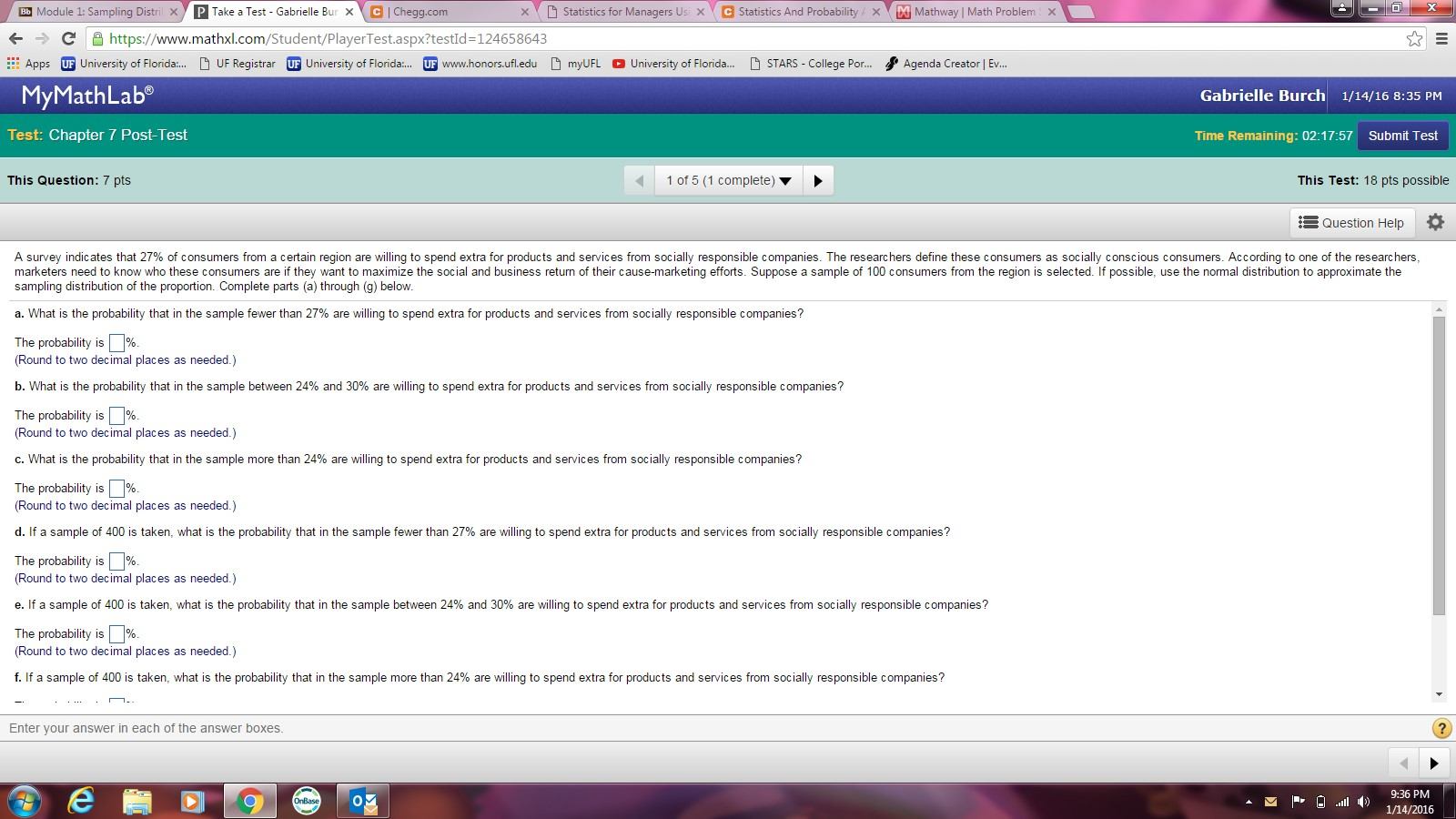 Solved PTest - Gabi x G | Chegg. com D statistics for | Chegg.com