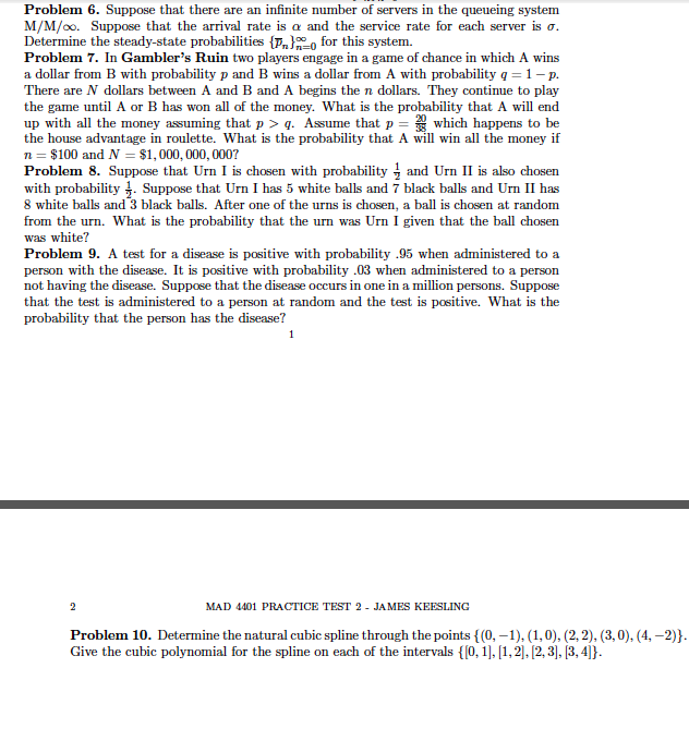Solved Suppose that there are an infinite number of servers | Chegg.com