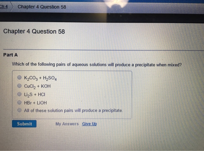Solved Which of the following pairs of aqueous solutions | Chegg.com