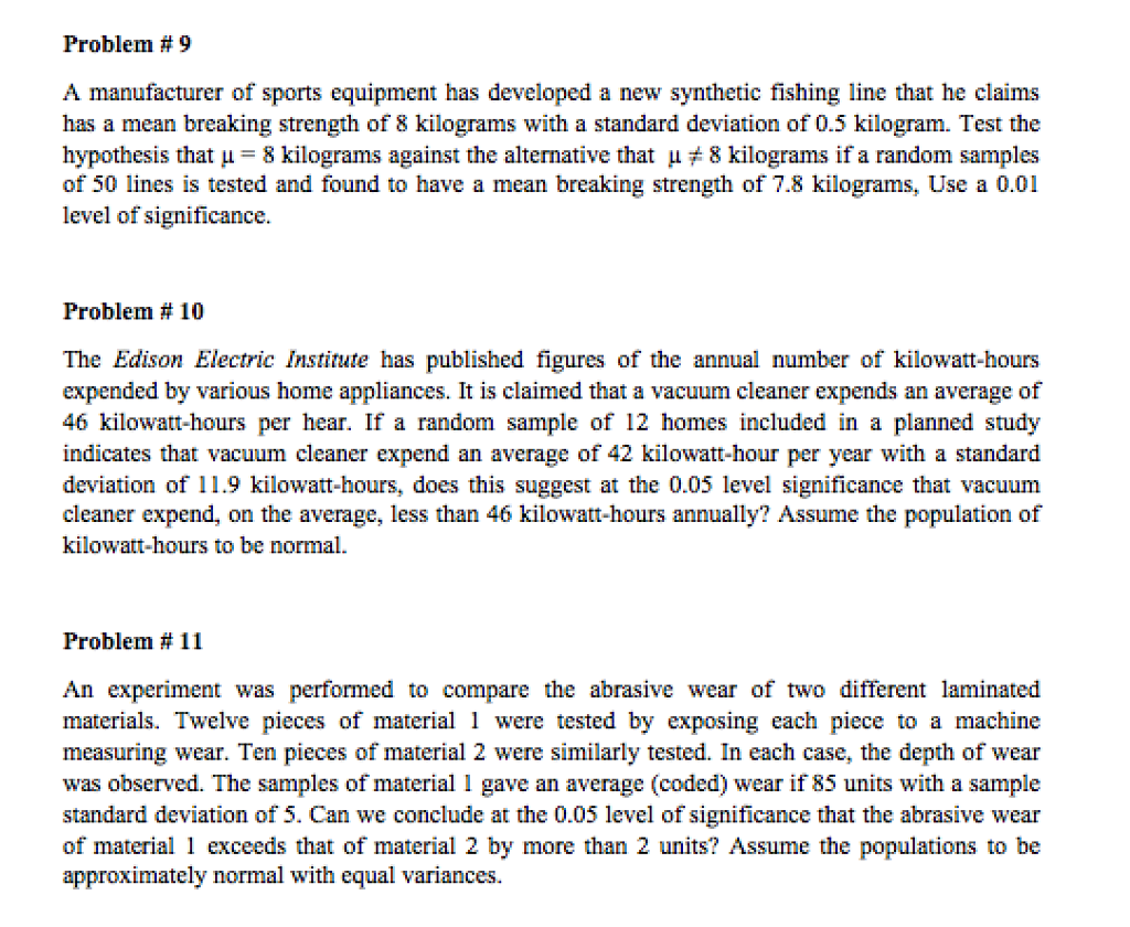 Solved Problem # 9 A manufacturer of sports equipment has | Chegg.com
