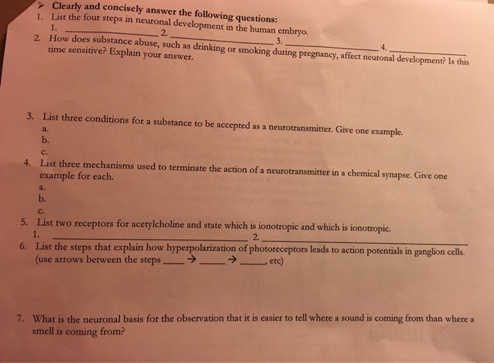 Solved Clearly and concisely answer the following questions: | Chegg.com