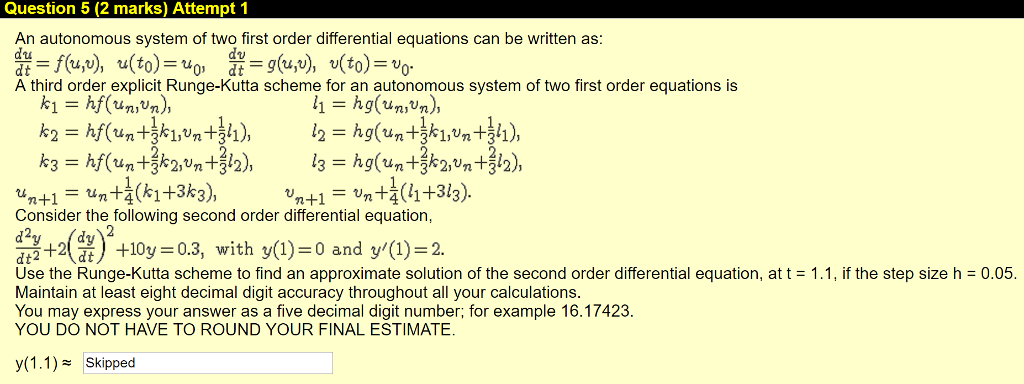 Solved An autonomous system of two first order differential | Chegg.com