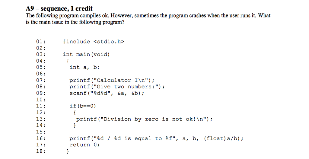 Solved The following program compiles ok. However, sometimes | Chegg.com Solved The following program compiles ok. However, sometimes | Chegg.com