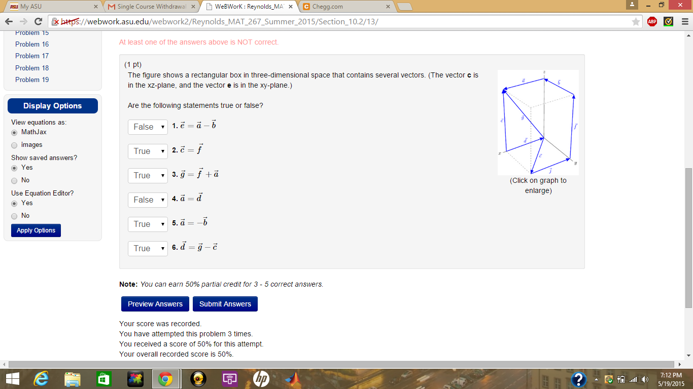 Solved x M Single Course Withdrawal x WeBWorK Reynolds MA x | Chegg.com