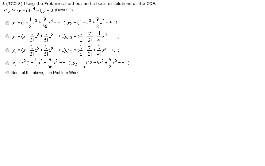 Solved Using the Frobenius method, find a basis of solutions | Chegg.com