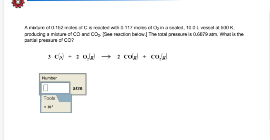 Solved A mixture of 0.152 moles of C is reacted with 0.117 | Chegg.com