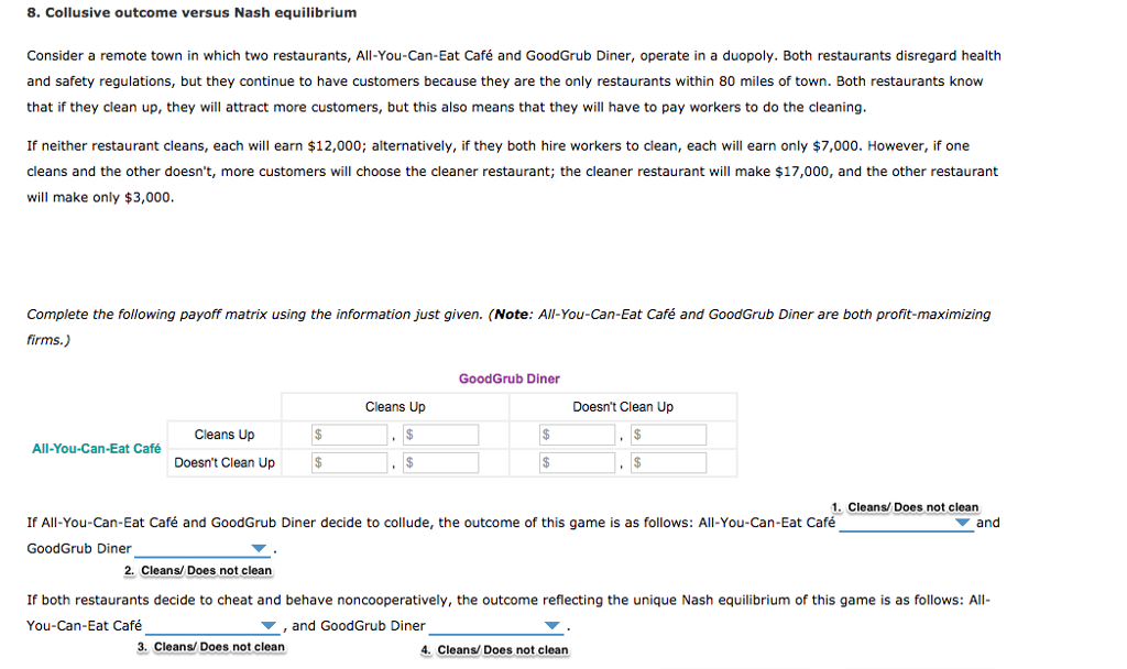 Solved Consider a remote town in which two restaurants, | Chegg.com