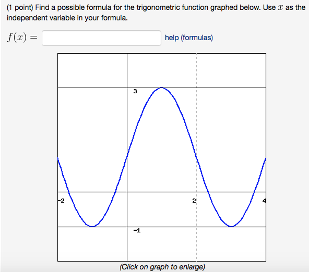 Solved 1 Point Find A Possible Formula For The