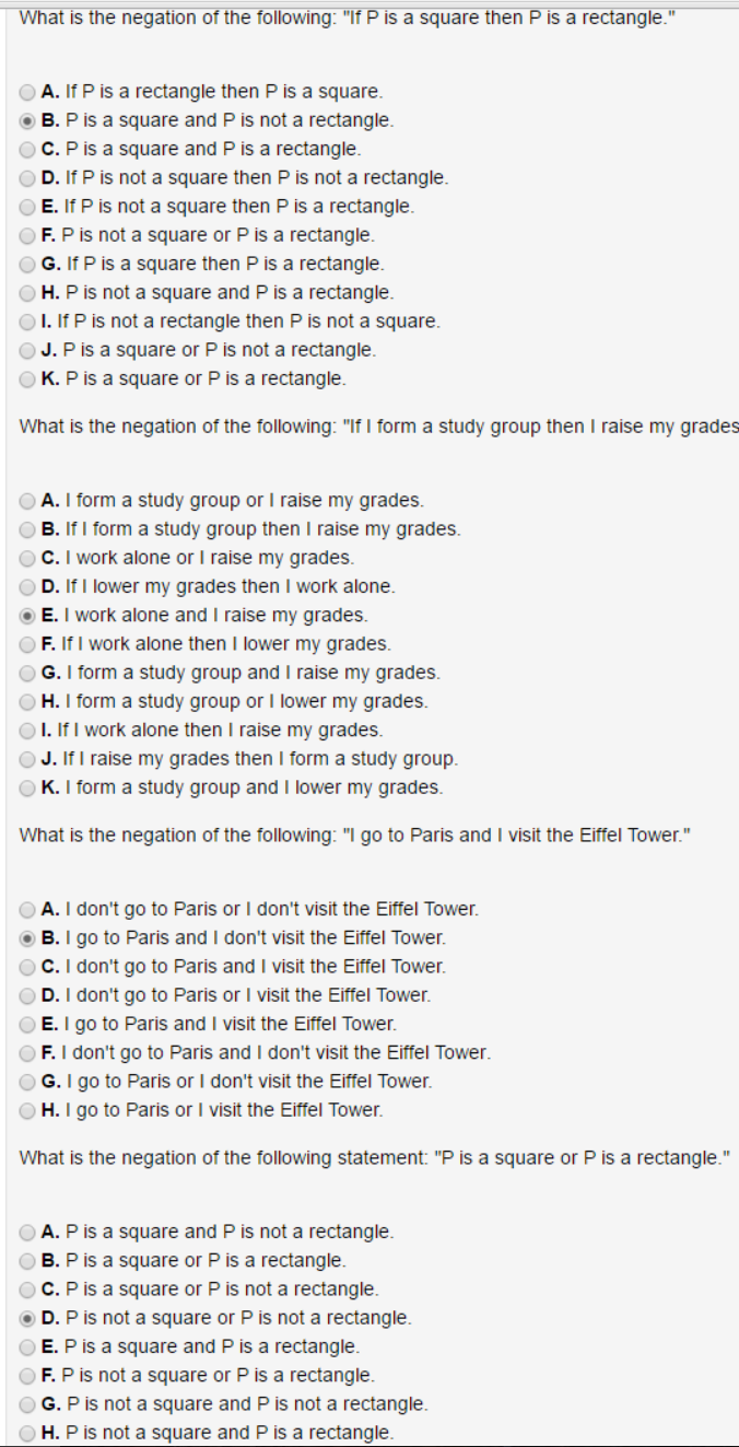 Solved What is the negation of the following: "If P is a | Chegg.com