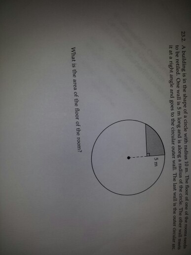 Solved 23.2. A building is in the shape of a circle with | Chegg.com