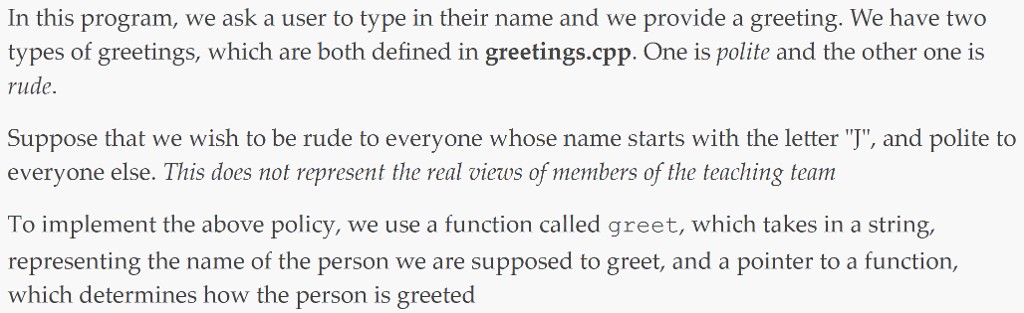 Solved In this program, we ask a user to type in their name | Chegg.com