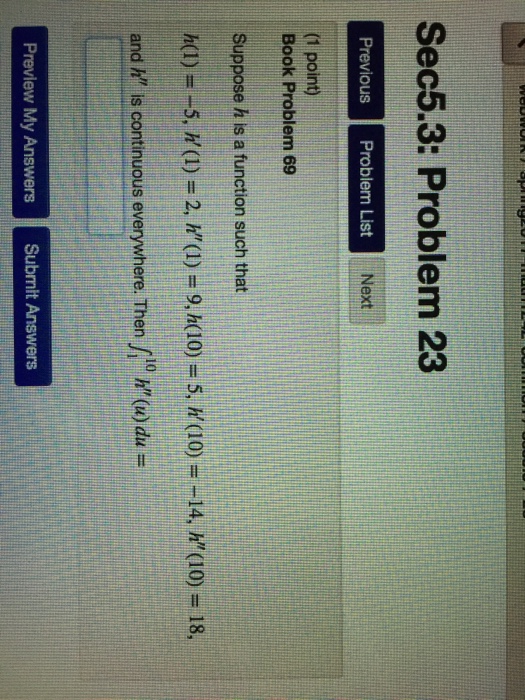 Solved Sec5.3: Problem 20 Previous Problem List Ned 1 point) | Chegg.com