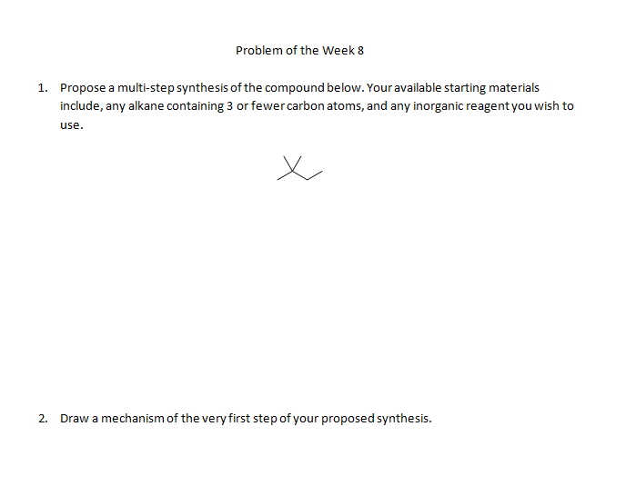 Solved Problem of the Week 8 1. Propose a multi-step | Chegg.com