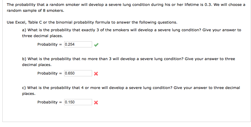 Solved The probability that a random smoker will develop a | Chegg.com