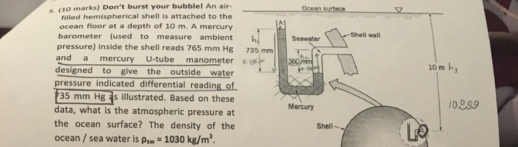 Solved (10 marks) Don't burst your bubblel An air- filled | Chegg.com