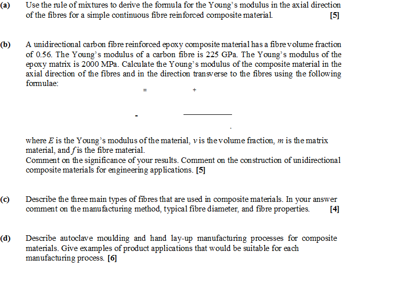 Solved Use the rule of mixtures to derive the formula for | Chegg.com