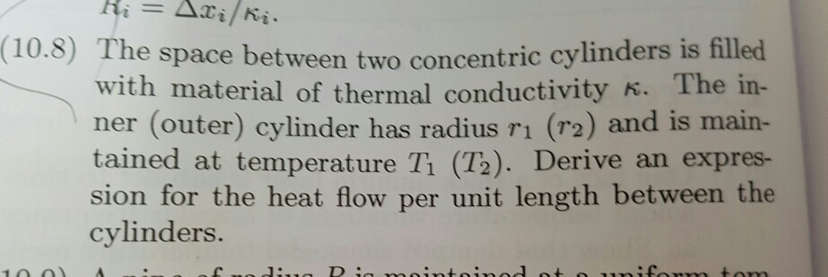 Solved The space between two concentric cylinders is filled | Chegg.com