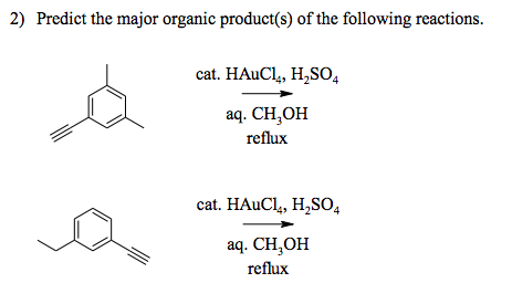 Solved 2) Predict the major organic product(s) of the | Chegg.com