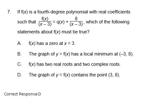 Solved If f(x) is a fourth-degree polynomial with real | Chegg.com