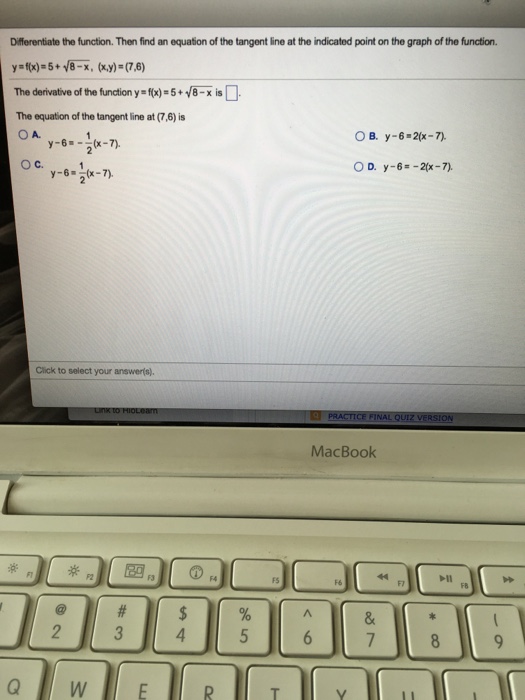Solved Differentiate the function. Then find an equation of | Chegg.com
