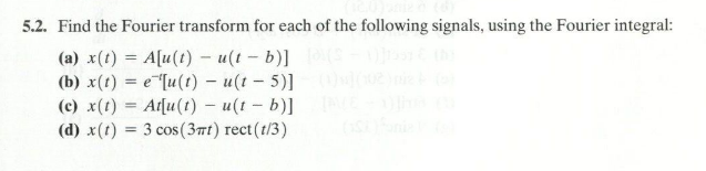 Solved Find the Fourier transform for each of the following | Chegg.com