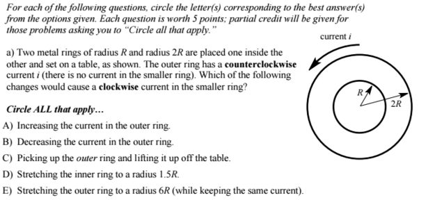 Solved For each of the following questions, circle the | Chegg.com