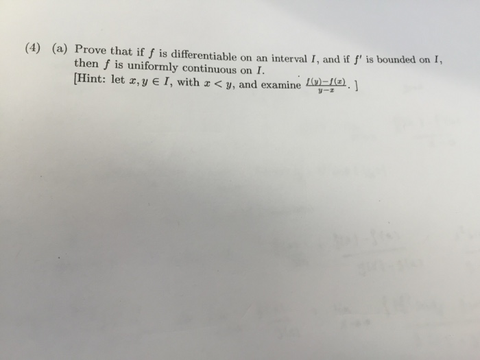 Solved Prove that if f is differentiable on an interval I, | Chegg.com