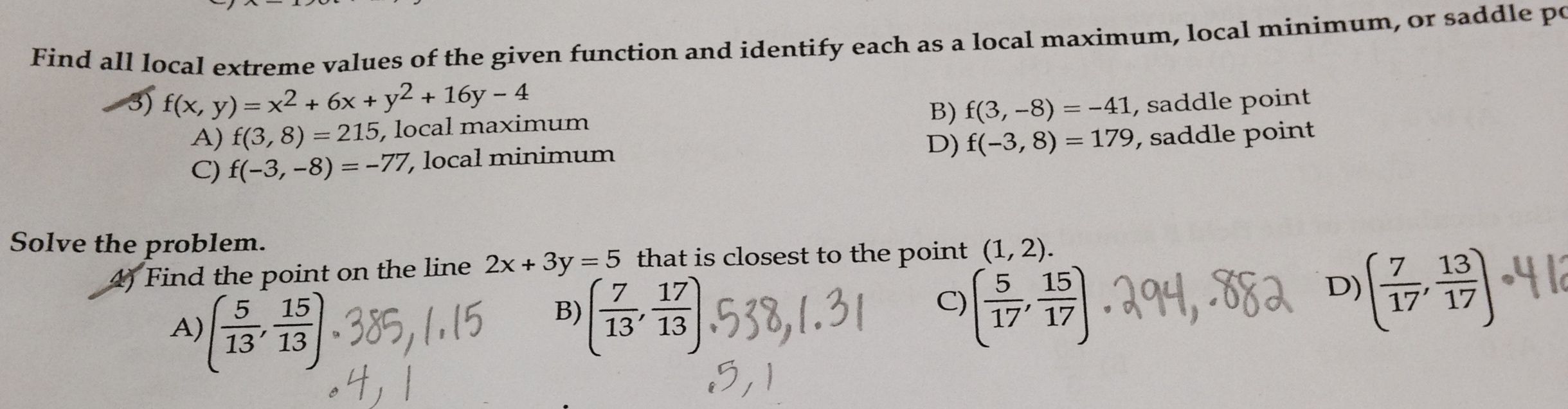 Find All Local Extreme Values Of The Given Function
