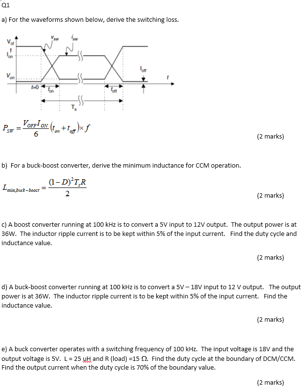 Solved Q1 a) For the waveforms shown below, derive the | Chegg.com