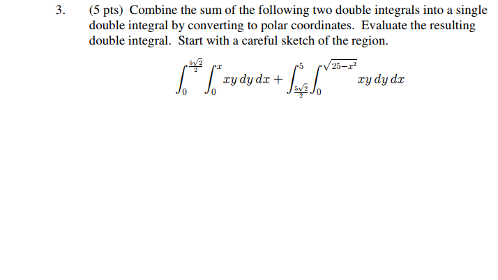 Solved 3 5 pts) Combine the sum of the following two double | Chegg.com