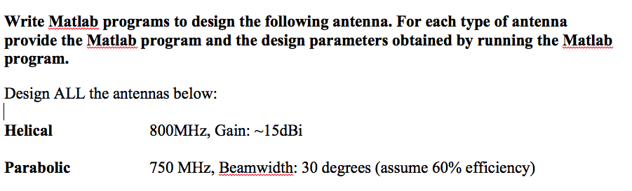 Solved Write Matlab programs to design the following | Chegg.com
